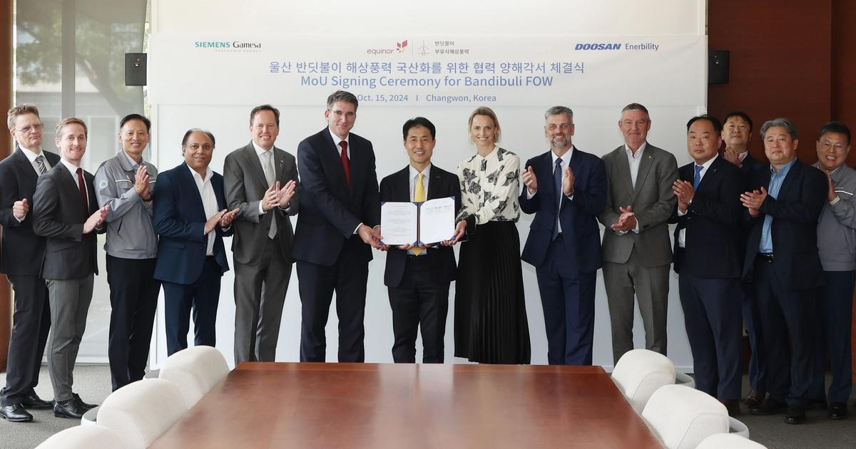 Equinor signs MoU with Siemens Gamesa and Doosan Enerbility on Ulsan ...